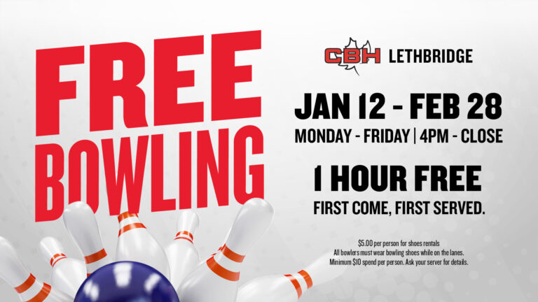 Free Bowling at CBH Lethbridge | The Canadian Brewhouse